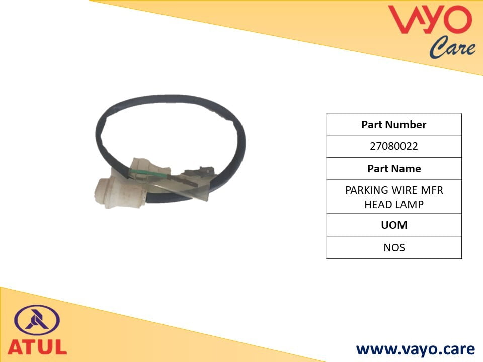 PARKING WIRE MFR HEAD LAMP - 27080022 - GEMINI ULTRA